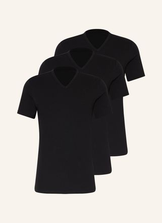 Calvin Klein 3er-Pack V-Shirts Cotton Stretch Blend schwarz