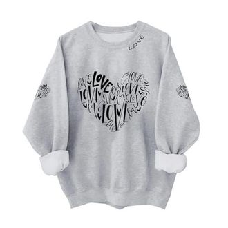 Generic Sweat-shirt imprim&eacute; Saint-Valentin 2026 &agrave; manches longues et col rond d&eacute;contract&eacute; doux et confortable v&ecirc;tements de d&eacute;tente athl&eacute;tiques pour un usage q