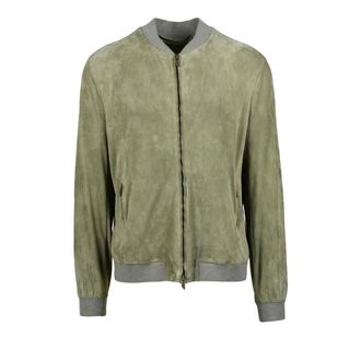 Salvatore Santoro Homme, Vestes, Vert, Taille: 2XL Veste en cuir 100% cuir