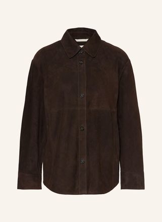 Marc O'Polo Marc Opolo Hemdbluse Aus Leder braun
