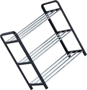 BESPORTBLE Dreischichtiges Schuhregal aus PP und Stahl Robustes Schuhaufbewahrungssystem f&uuml;r Haushalt Platzsparend mit Gro&szlig;em Stauraum Leicht zu Reinigen Geeigne