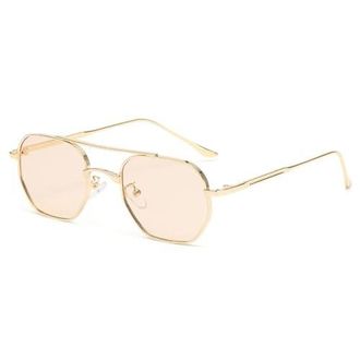 Generic Lunettes De Soleil Tendance &Agrave; Petite Monture For Hommes Et Femmes, En M&eacute;tal, For Lext&eacute;rieur Les Vacances(Brown)