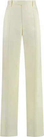 Bottega Veneta Femme, Pantalons, Jaune, Taille: 36 FR Pantalon large en laine