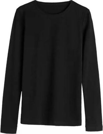 Generic T-shirt &agrave; manches longues pour homme - Couleur unie - Col rond - Sous-v&ecirc;tements thermiques - Haut avec col rond - Thermique - Manches longues - Sous-v