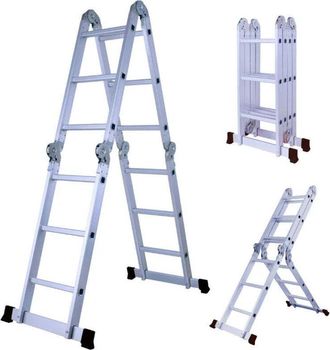 Herzberg Hg 5002 multi orientierungs aluminium klappleiter - Herzberg