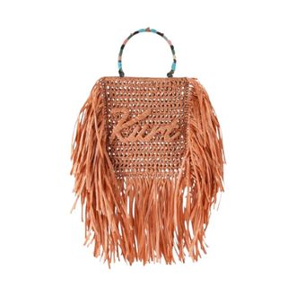 Kurt Geiger Femme, Sacs, Orange, Taille: ONE Size Mini Tote Fringe