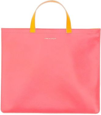 Comme Des Gar&ccedil;ons Unisex Super Fluo Leather Tote Bag Multicolour Handbags Hand