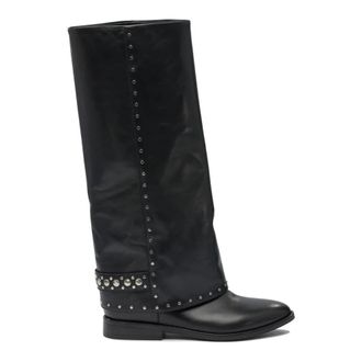 Strategia Schwarze Leder Stiefeletten Stilvoll - - Shoes - Damen - Schwarzk - 36 EU