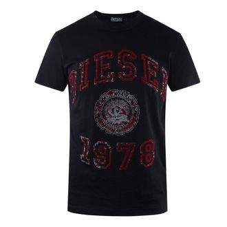 Diesel Large Design Schwarzes T-shirt