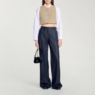 Sandro Top aus Tweed