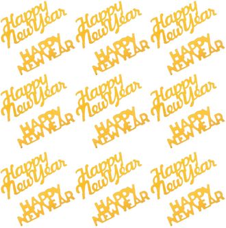 Cabilock 4 St&uuml;ck Packung Neujahrs Konfetti Gold Dekoratives Kunststoff Glitzerkonfetti Festliche Tischdekoration f&uuml;r Party Basteln und Festtagsfeiern