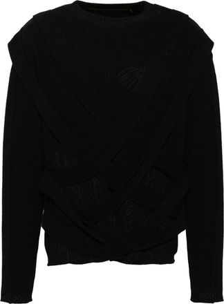 Andersson Bell Harness Pullover mit rundem Ausschnitt - Schwarz