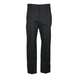 Bottega Veneta High-Waist Chino Hose aus Baumwolle - - Trousers - Damen - Blau - 2XS