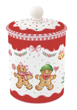 Easy Life SWEC1444 - Sweet Christmas Porzellandose mit Deckel, 11,5 x 18 cm