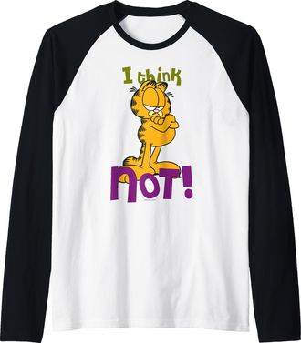 Garfield House Cat Stubborn Attitude Kom&ouml;die Klassischer Zeichentrickfilm Raglan
