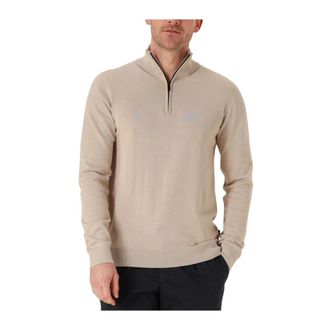 Saint Steve CAS Half Zip Sweater - - Knitwear - Herren - Beige - S