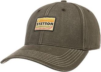 Stetson Casquette Lenloy Cotton Homme - en Coton de Baseball Curved Brim Cap Boucle métal, avec visière, Doublure Hiver Automne Été Printemps Printemps-été - 