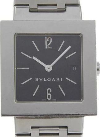 Bulgari unisex, Pre-owned, Noir, Taille: ONE Size Montre Pre-owned en Acier Inoxydable