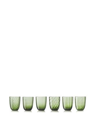 NasonMoretti lot de six verres Idra - Vert