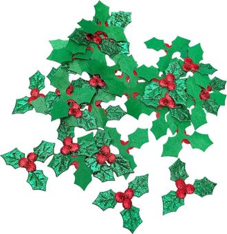 Garneck 100 St&uuml;ck Stoff Blatt Dekorationen 52cm Gold Gr&uuml;n Strapazierf&auml;higes Bastelzubeh&ouml;r f&uuml;r Weihnachtsfensterschmuck Selbstgemacht T&uuml;r und Wandaccessoires B