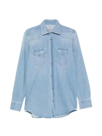 Sartorio Napoli Chemise en jean avec boutons-pression