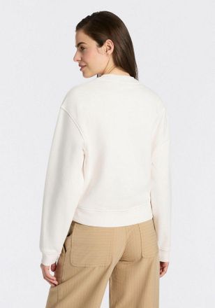 HUGO BOSS Sweater Delessa Baumwoll-Terry mit Rundhals