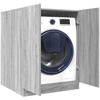vidaXL Vidaxl - Meuble pour machine &agrave; laver Sonoma gris 71x71,5x91,5 cm Sonoma gris