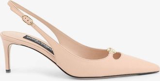 Dolce & Gabbana Leather pumps with metal DG logo - DOLCE & GABBANA - gender_Woman