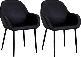 The Home Deco Factory The Home Deco Factory - Fauteuil velours côtelé Giulia noir