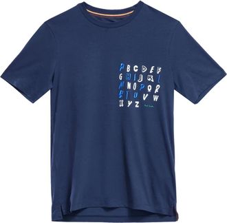 Paul Smith Homme, Tops, Bleu, Taille: XL T-Shirt Alphabet Print