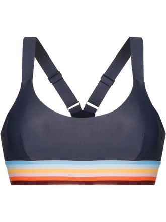 The Upside Sport-BH mit Regenbogenstreifen - Blau