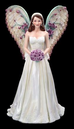 Generic Engel-Figur - Braut mit Blumenstrauß | Hochzeit Deko Statue