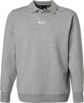 HUGO BOSS Herren Sweatshirt grau Gold