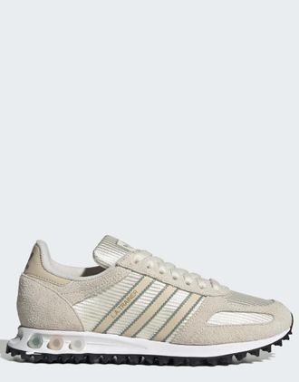 adidas Originals baskets LA blanc cass&eacute; et argent