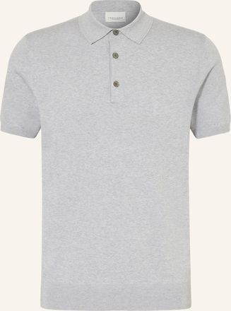 Profuomo Profuomo Strick-Poloshirt grau