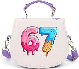 Generic ZXCVWWE Sac &agrave; main 67, sac &agrave; main dr&ocirc;le 67 cr&egrave;me glac&eacute;e, sac &agrave; bandouli&egrave;re P&egrave;re No&euml;l Says SixSeven, sacs mignons Six Seven Ice Cream Drip, dr&ocirc;le 6 7 M