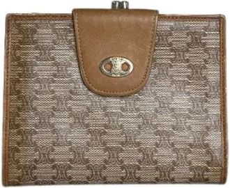Celine Portefeuille pr&eacute;-poss&eacute;d&eacute; &agrave; fermoir - Femme - Pre-owned - Beige - Taille: ONE Size