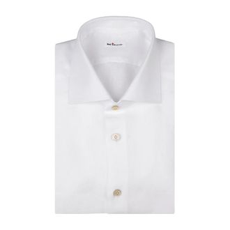 Kiton Homme, Chemises, Blanc, Taille: XL Chemise en lin