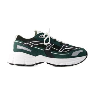 Axel Arigato Mens Marathon R Trail Sneakers Leather Green-Black Calfskin Shoes