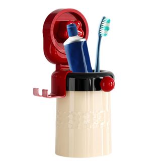 Generic Wand Zahnb&uuml;rstenhalter | Magnetisch Mit Haken Aufh&auml;nger | Mundsp&uuml;lbecher und Zahnb&uuml;rstenhaken | f&uuml;r Dusche WC K&uuml;che B&uuml;ro Studentenzimmer und Innenraum