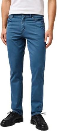 Wrangler Homme Texas Slim Classic Jeans, Dark Dusty Blue, 33W / 34L