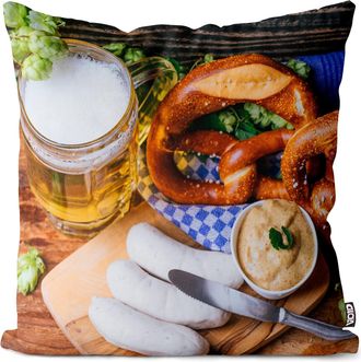 Void Watches Wei&szlig;wurst Breze Bier Kissenbezug Kissenh&uuml;lle Sofakissen Kissen Deko Outdoor-Kissen Dekokissen, Kissen Gr&ouml;&szlig;e:60 x 60 cm