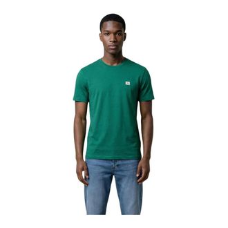 Calvin Klein Jeans Homme, Tops, Vert, Taille: 2XL Round Neck Short Sleeve Cotton T-Shirt