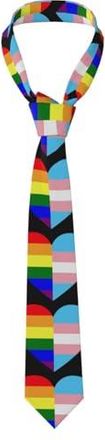 Generic Cravate Coeur Du Drapeau Rainbow De La Fiert&eacute; Transgenre R&eacute;glable Tie Confortable Cravate Pour Homme Pour Remise De Dipl&ocirc;me F&ecirc;te Travail