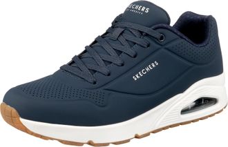Skechers Herren Uno Stand On Air Sneaker, Navy Durabuck Trim, 42.5 EU
