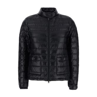Herno Schwarze Steppdaunenjacke mit Stehkragen - - Jackets - Damen - Schwarzk - M