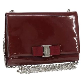 Ferragamo Sac bandouli&egrave;re en toile enduite Pre-owned - Femme - Pre-owned - Rouge - Taille: ONE Size