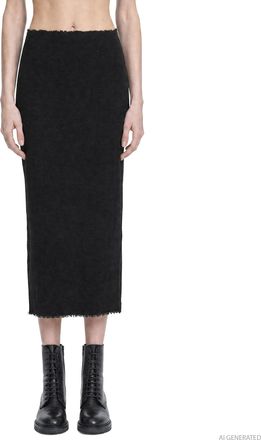 Marc Le Bihan Textured Stretch Nylon Skirt