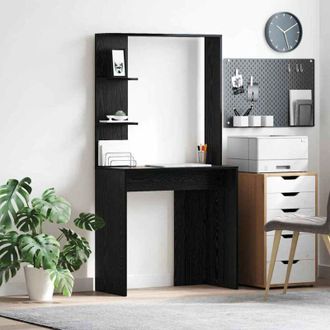 vidaXL Vidaxl - Bureau Ch&ecirc;ne noir 78.5 x 37 x 154.5 cm Bois ding&eacute;nierie