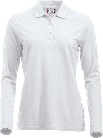 Clique Damen Classic Long Sleeved Womens Marion Polo Poloshirt, wei&szlig;, 44(Hersteller Gr&ouml;&szlig;e: XX-Large)